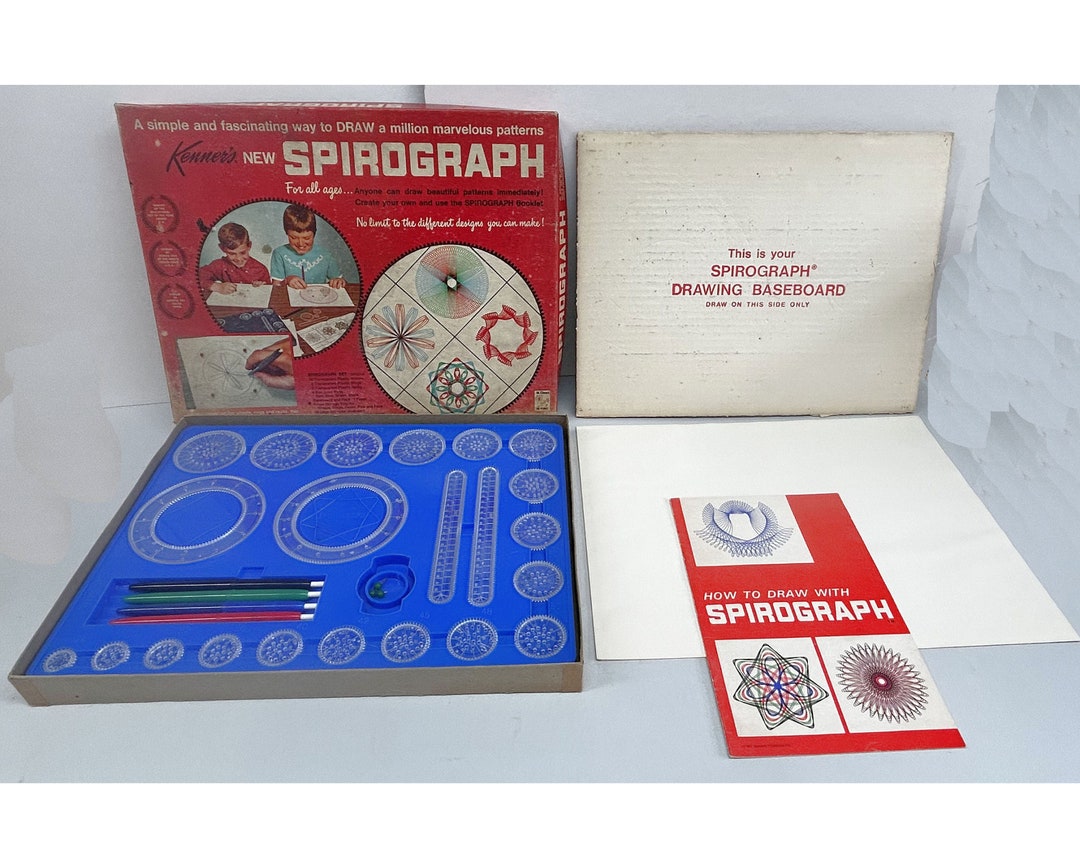Kenner Spirograph Drawing Set No. 401 1960s Complete Kit Blue Tray ...