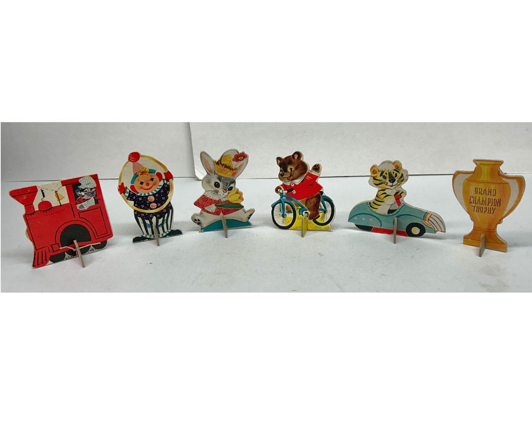 Pasteboard Cutout Standing Figures Richard Scarry Characters 6 Pieces ...