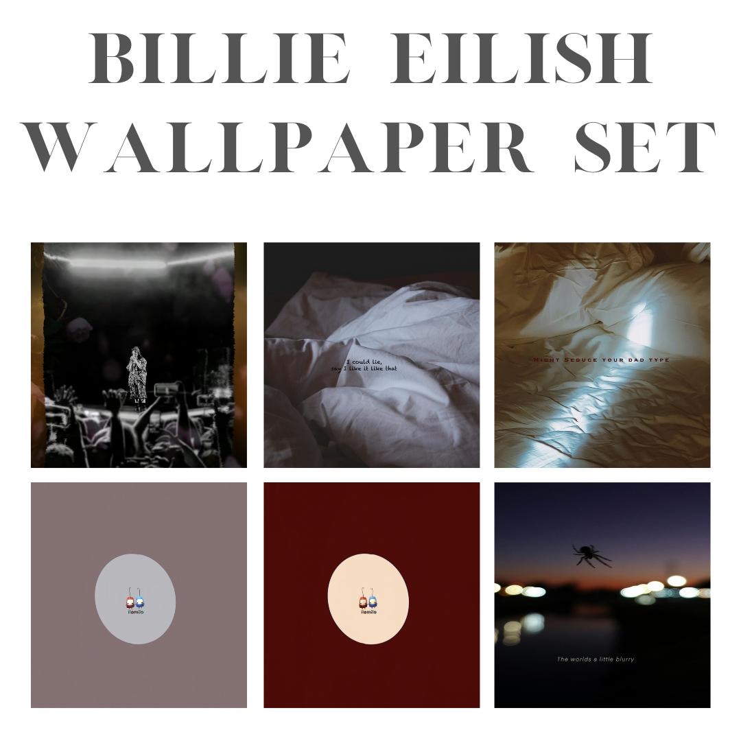 Billie Eilish Inspired Wallpaper Set - When We All Fall Asleep Where Do ...