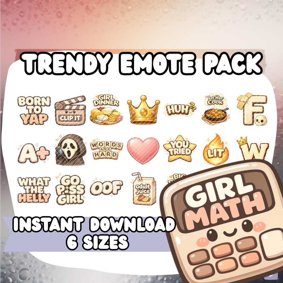 Trendy Twitch Emotes Pack | Cozy Neutral Gamer Emotes | Discord ...