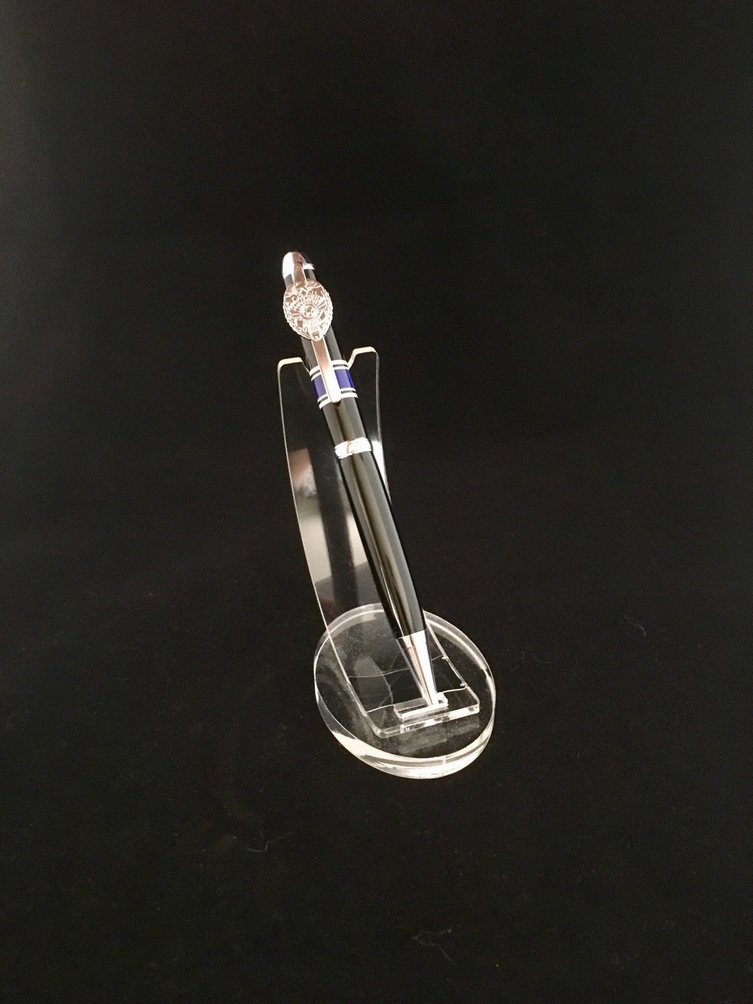 Thin Blue Line Police Officer Pen With Badge Clip - Etsy