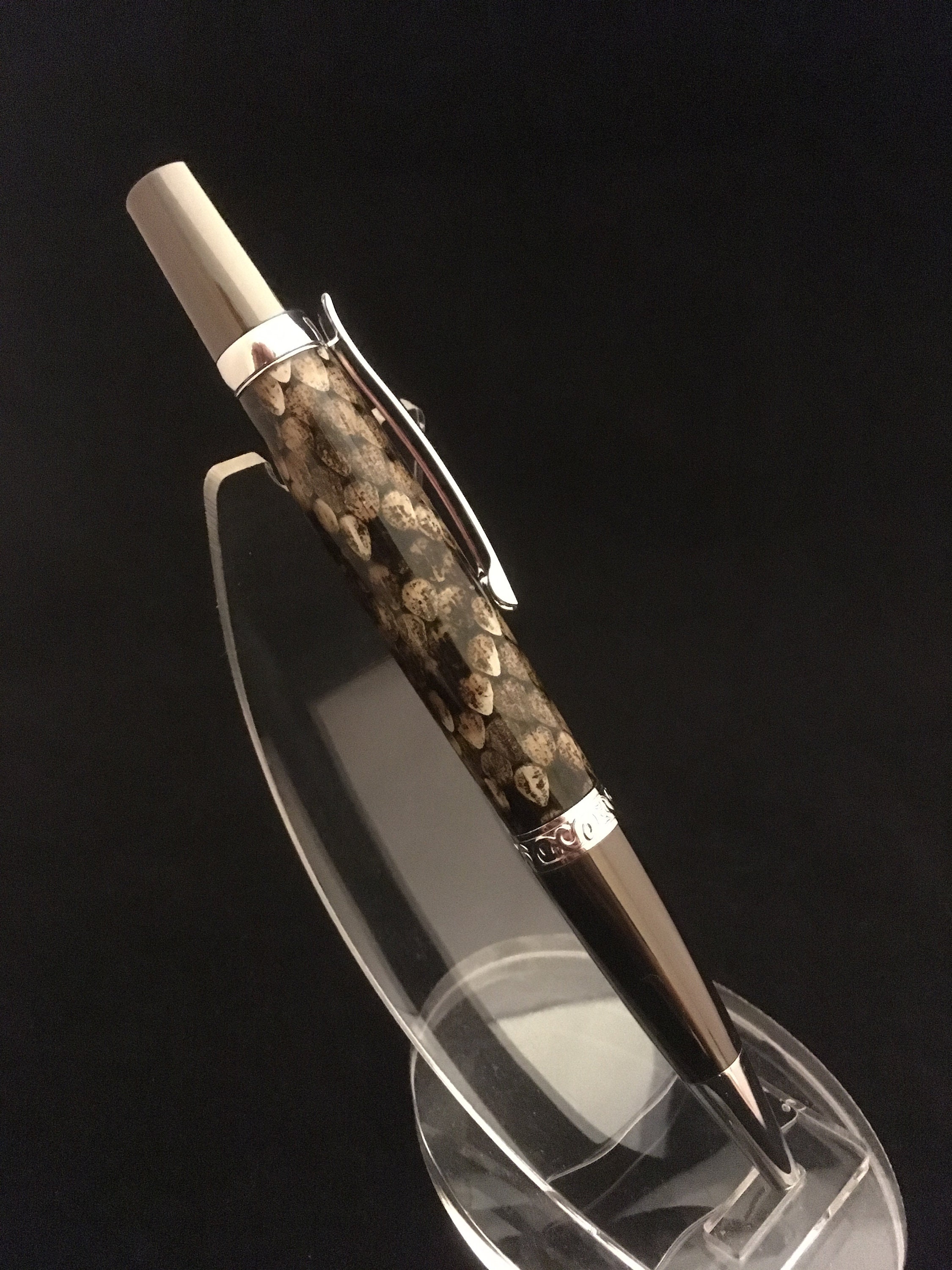 Handmade Rattlesnake Pen - Real Snakeskin