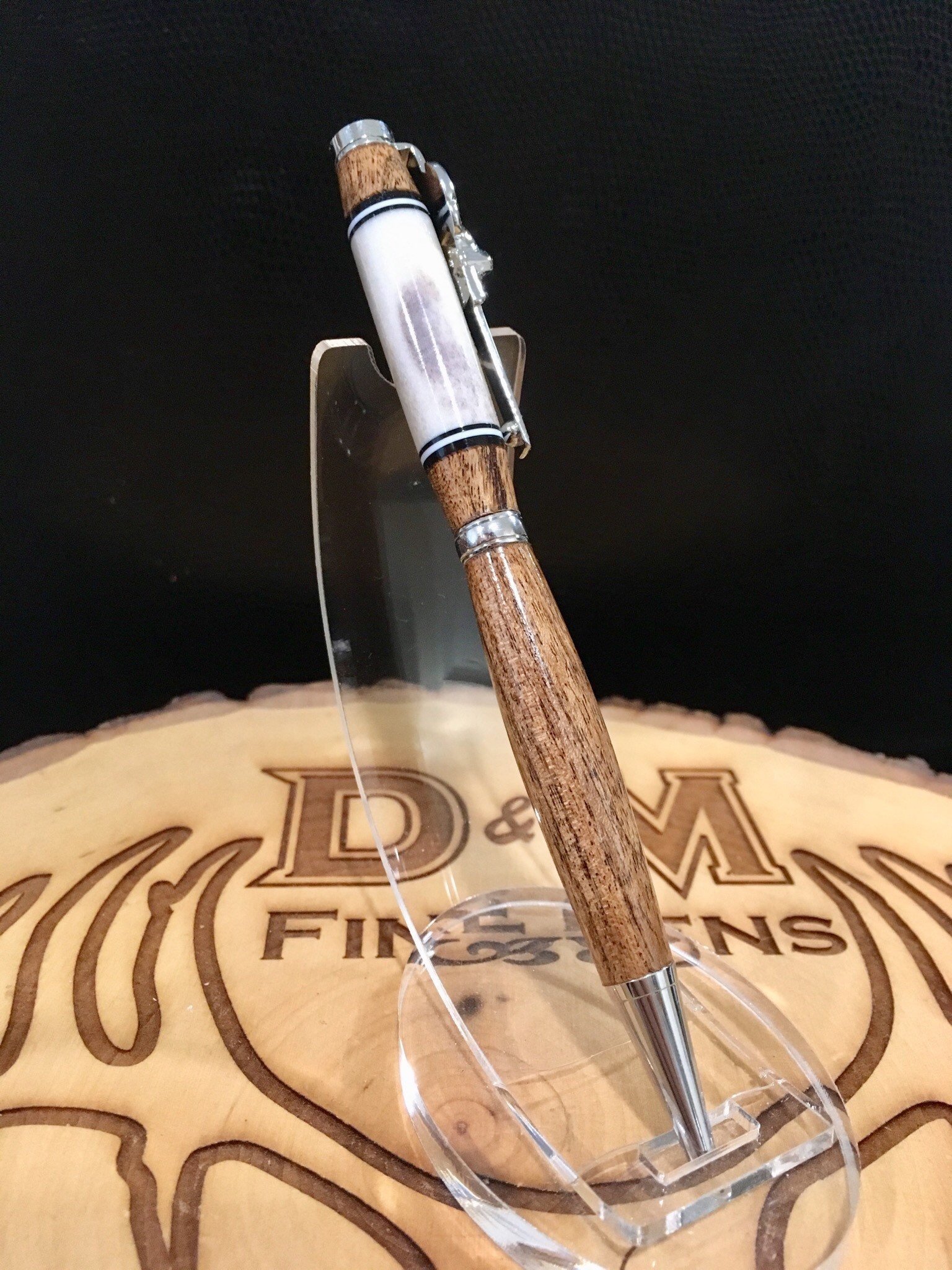 Handmade Pen - Deer Antler and Mesquite Wood - Texas Hunter Pen
