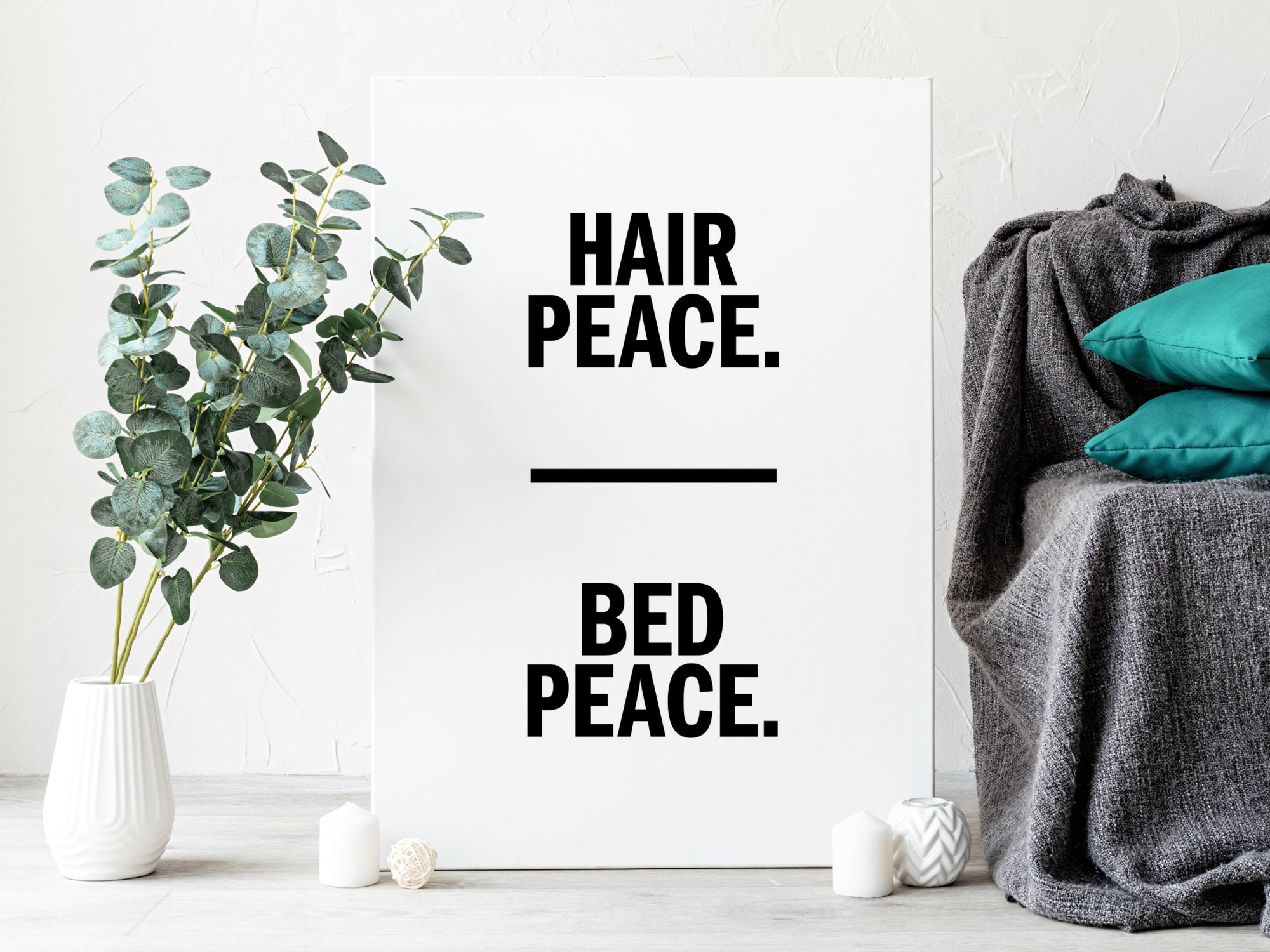 John Lennon Quote Hair Peace Bed Peace Poster Digital Print - Etsy UK