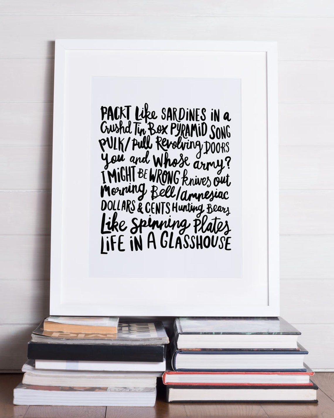 Radiohead Amnesiac Print, Radiohead Poster, Radiohead Print, Music ...