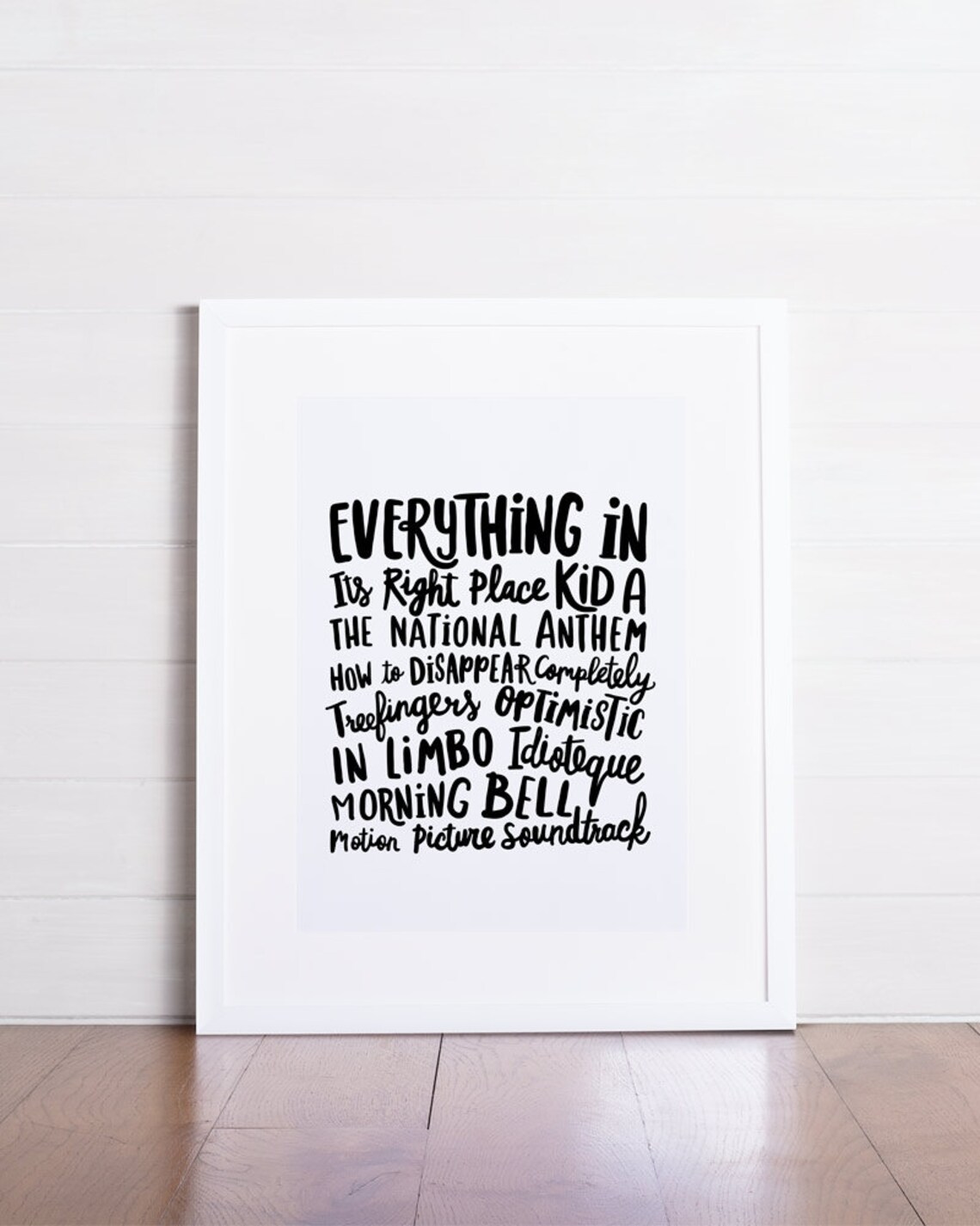 Radiohead Kid A Poster Radiohead Print Lyrics Print Kid A - Etsy