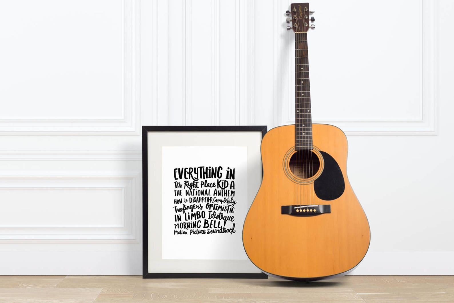 Radiohead Kid A Poster, Radiohead Print, Lyrics Print, Kid A, Handmade ...