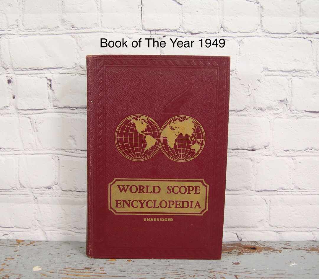 World Scope Encyclopedia Book of the Year 1949, Hardcover Printing 1950 - Etsy