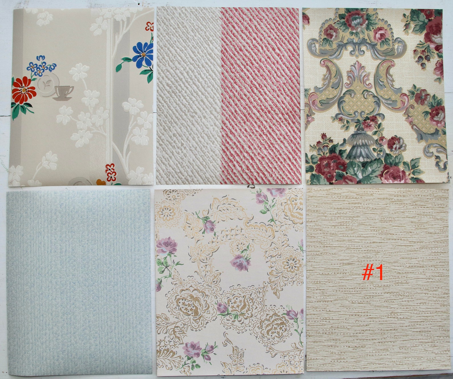 Vintage Wallpaper Assortment 8x10 6 Pieces Ephemera - Etsy