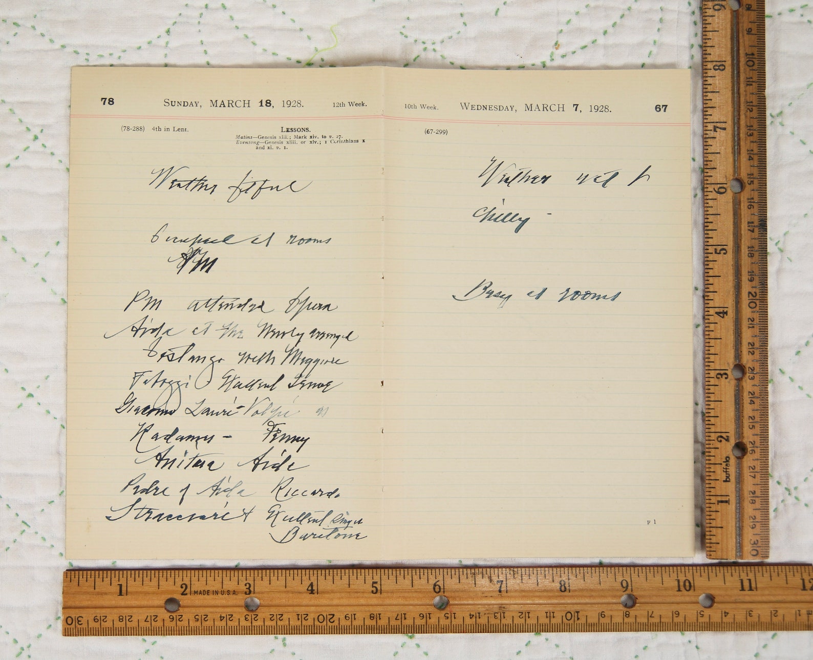 1928 Diary Pages, Fountain Ink Pen Writing, Rescued - Etsy