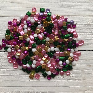 Glass Bead Assortment Mixed Beads Multi Color Assorted Size - Etsy