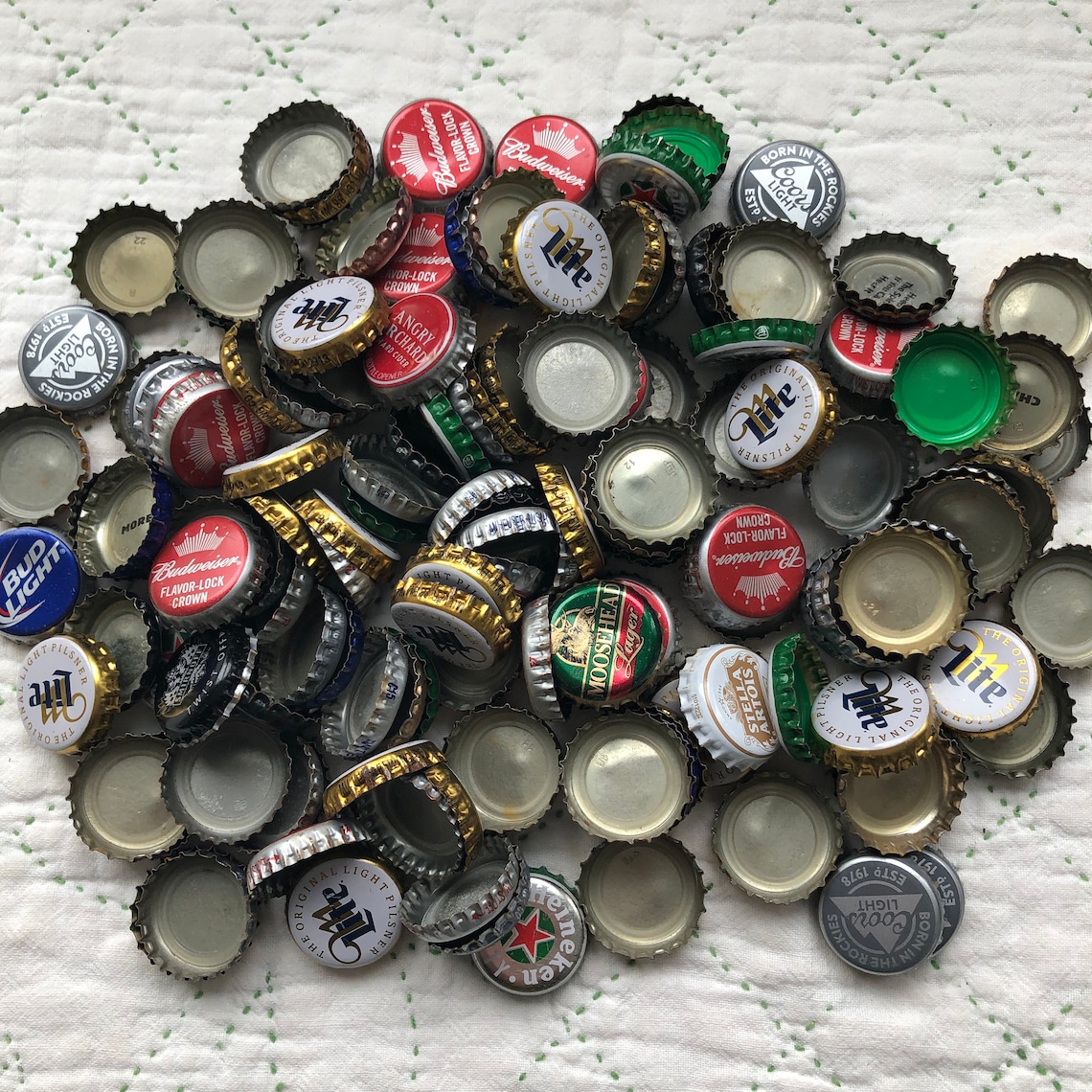 200 Bottle Caps, Used Bottle Caps, Rusty Metal, Assemblage Art, Bottle ...