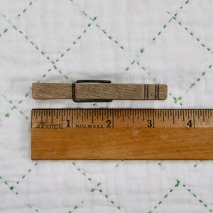 Vintage Spring Clip Wooden Clothespin Bundle, 12pcs 3-3/8" Long - Etsy