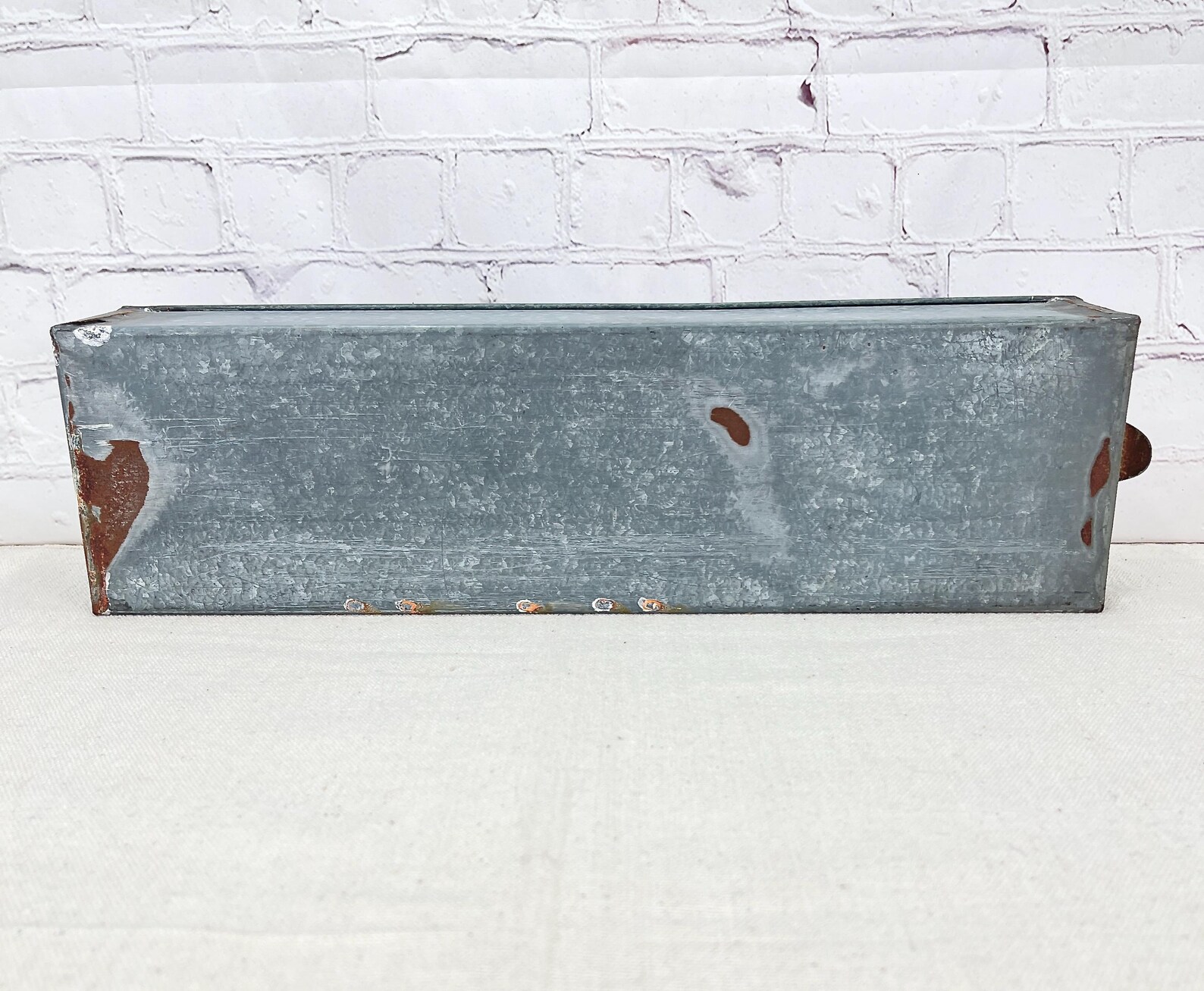 Vintage Metal Drawer, Galvanized Metal Cabinet Drawer With Pull ...