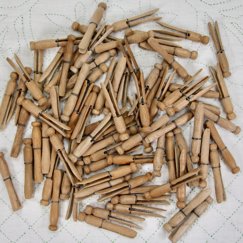 Round Wooden Clothes Pins - Etsy