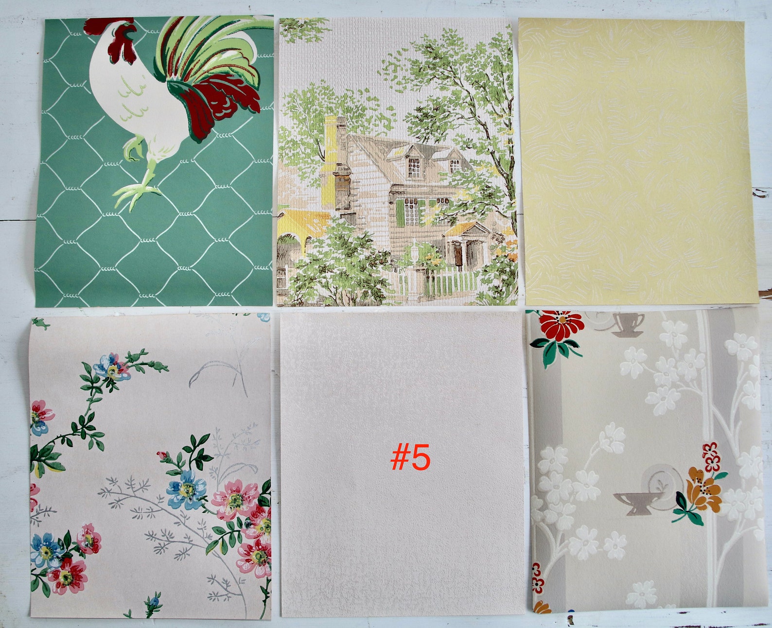 Vintage Wallpaper Assortment 8x10 6 Pieces Ephemera - Etsy