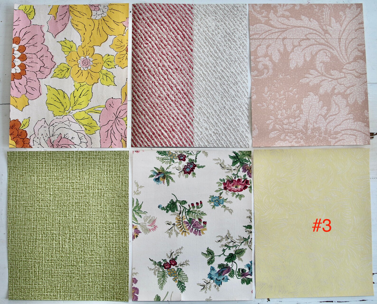 Vintage Wallpaper Assortment 8x10 6 Pieces Ephemera - Etsy