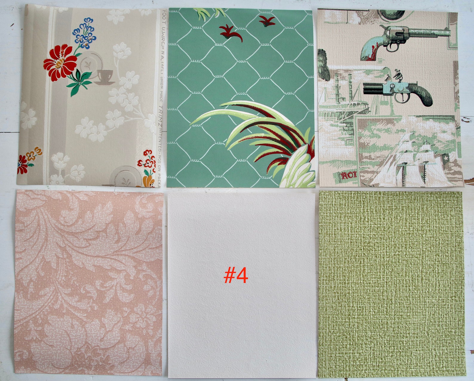 Vintage Wallpaper Assortment 8x10 6 Pieces Ephemera - Etsy