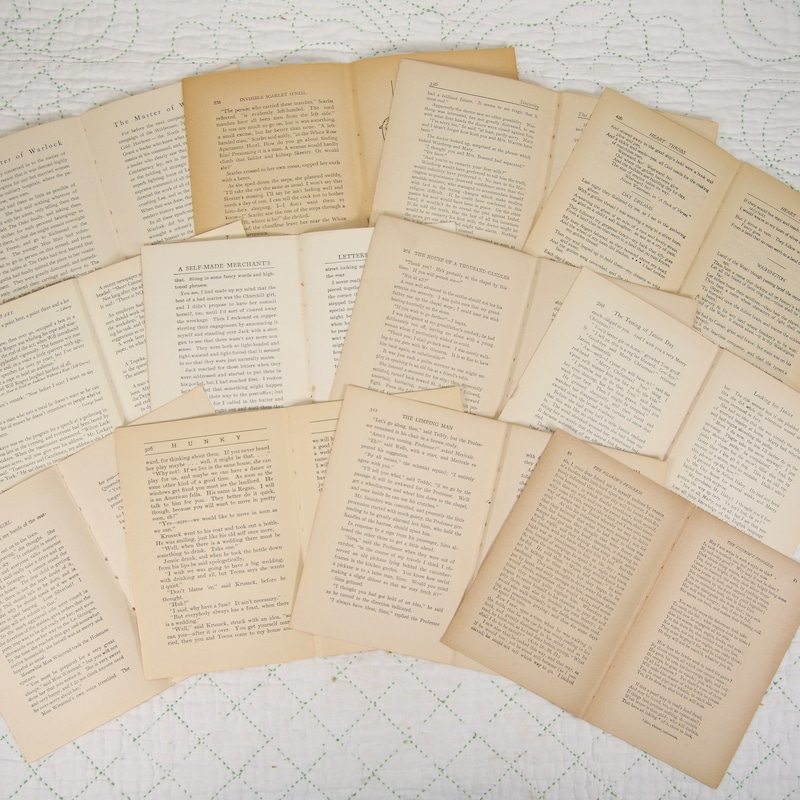 Old Book Pages - Etsy