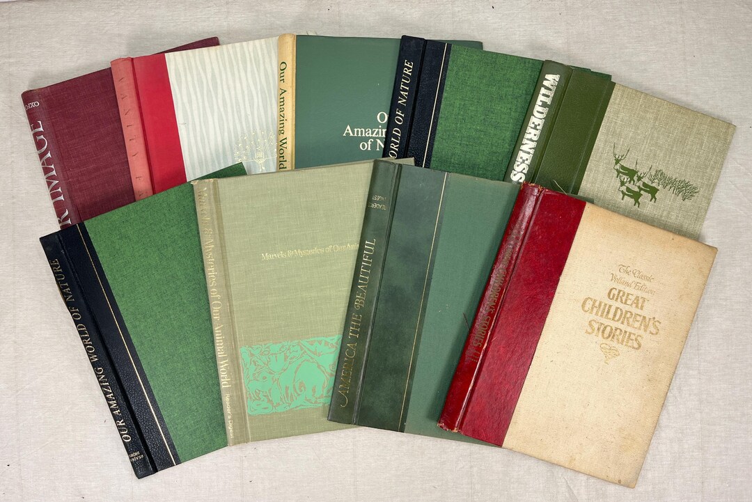 Vintage Book Covers, Extra Large, 9x12, Salvaged Book Covers, Upcycled ...