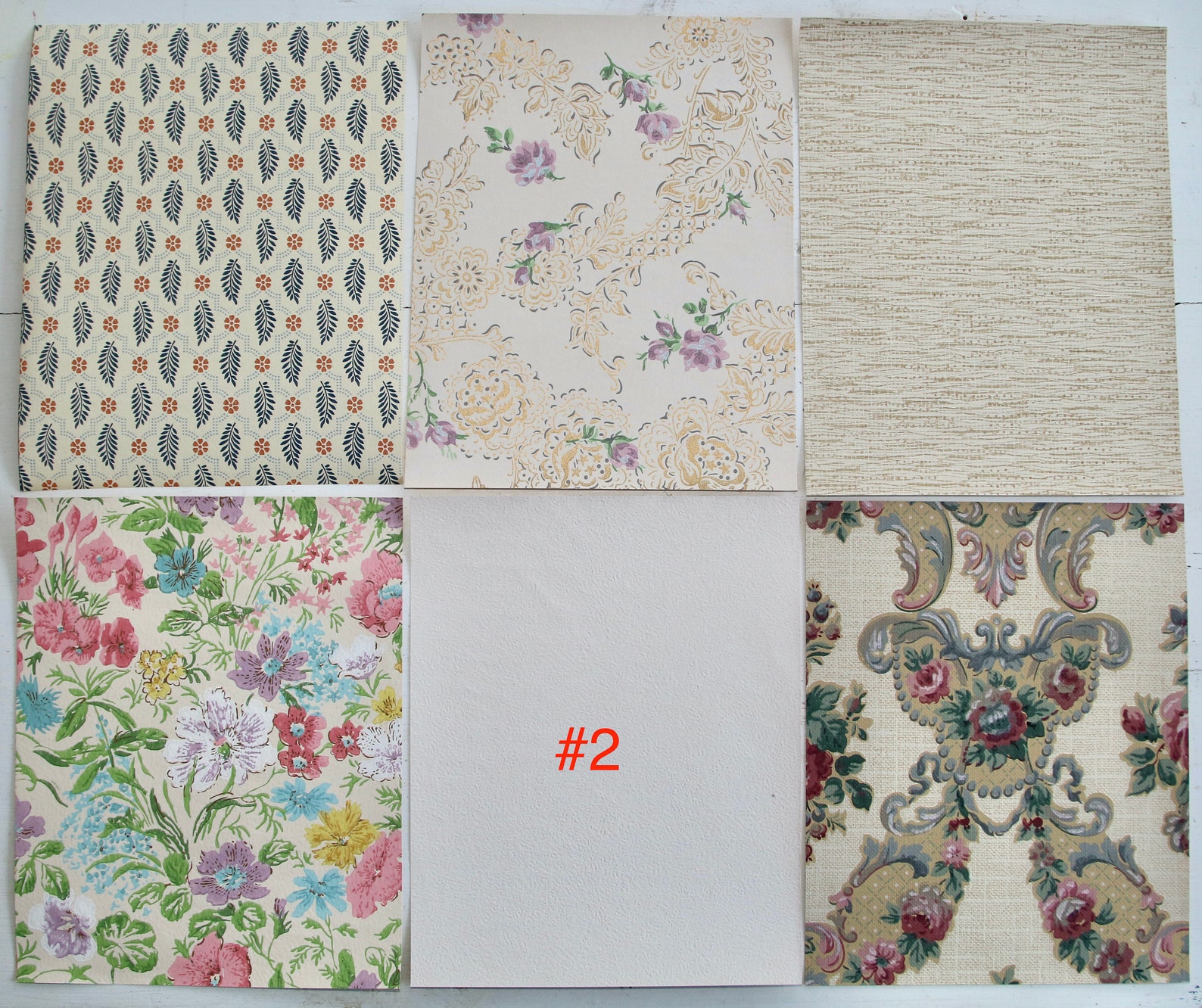 Vintage Wallpaper Assortment 8x10 6 Pieces Ephemera - Etsy