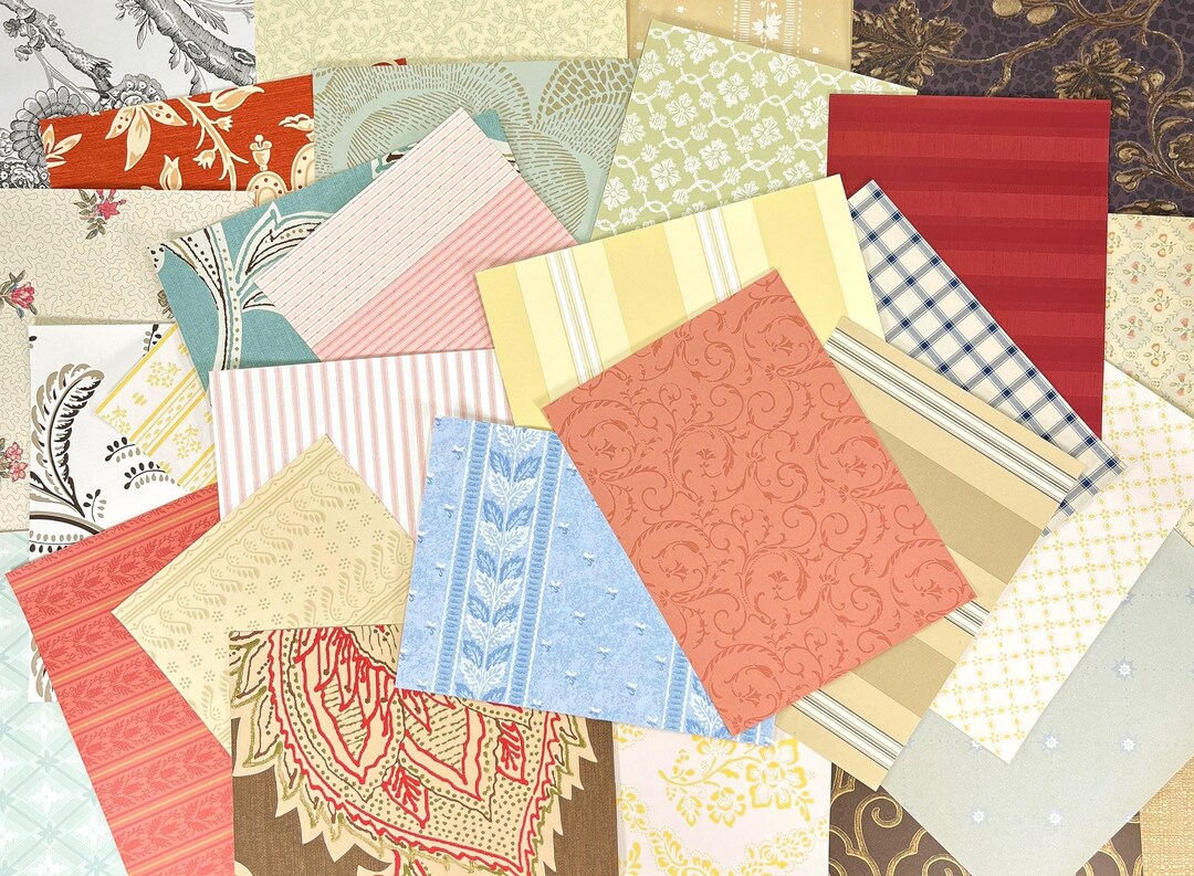 Wallpaper Assortment Pack, 10 Pieces of 8"x11" Vintage Wallpaper ...