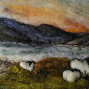 Needle Felting Kit Lochside Sunset. With Hand Dyed and - Etsy UK