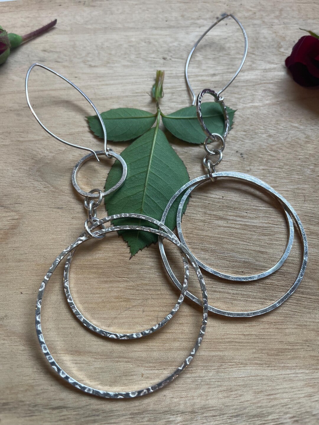 Double Drop Ex Large Hoops - Etsy