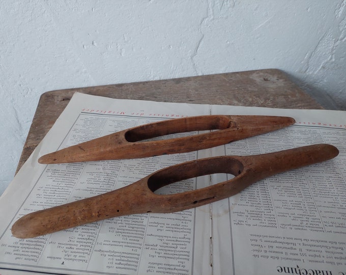 Antique Weaving Shuttle Spinning Wheel Spindle Wooden Big Size ...