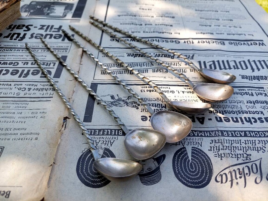 Antique Serving Spoon Large Spoon Alpaca Spoon Art Nouveau Style Spoon ...