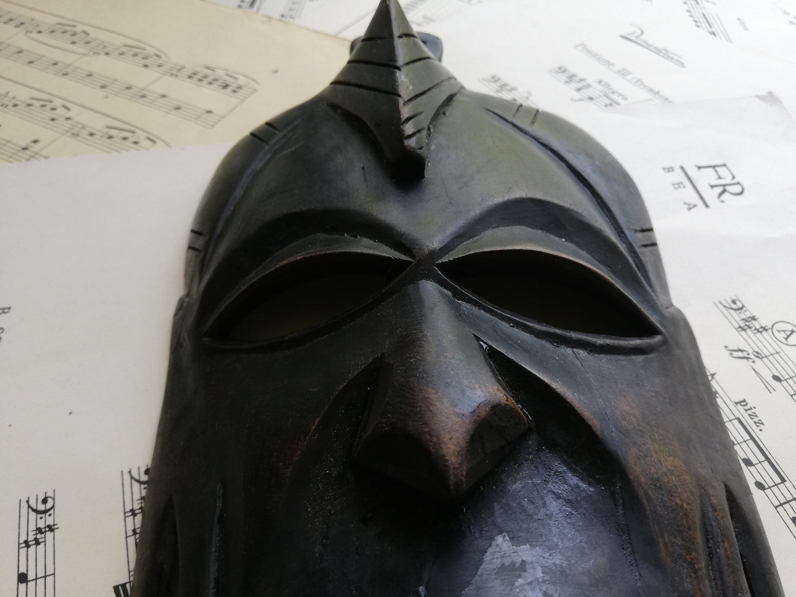 Scary Mask Wooden Tribal Face Mask Wall Decor Large Primitive | Etsy