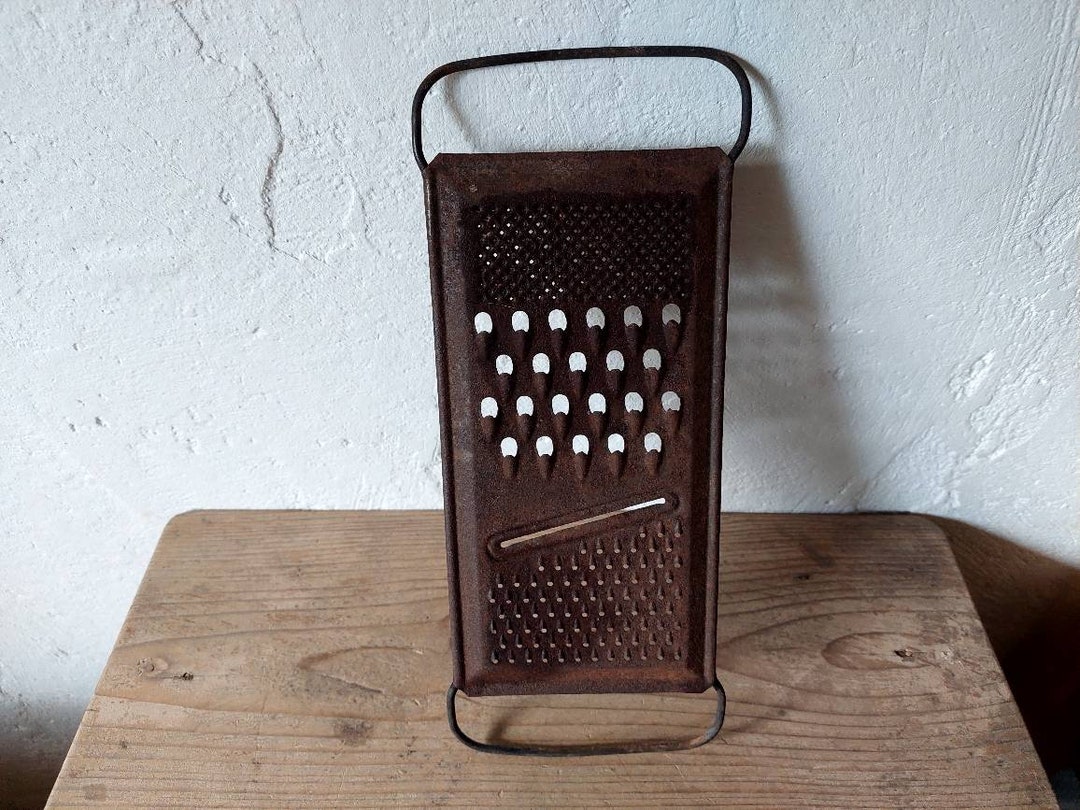 Antique Large Metal Grater Kitchen Grater Antique Metal Tool Industrial ...