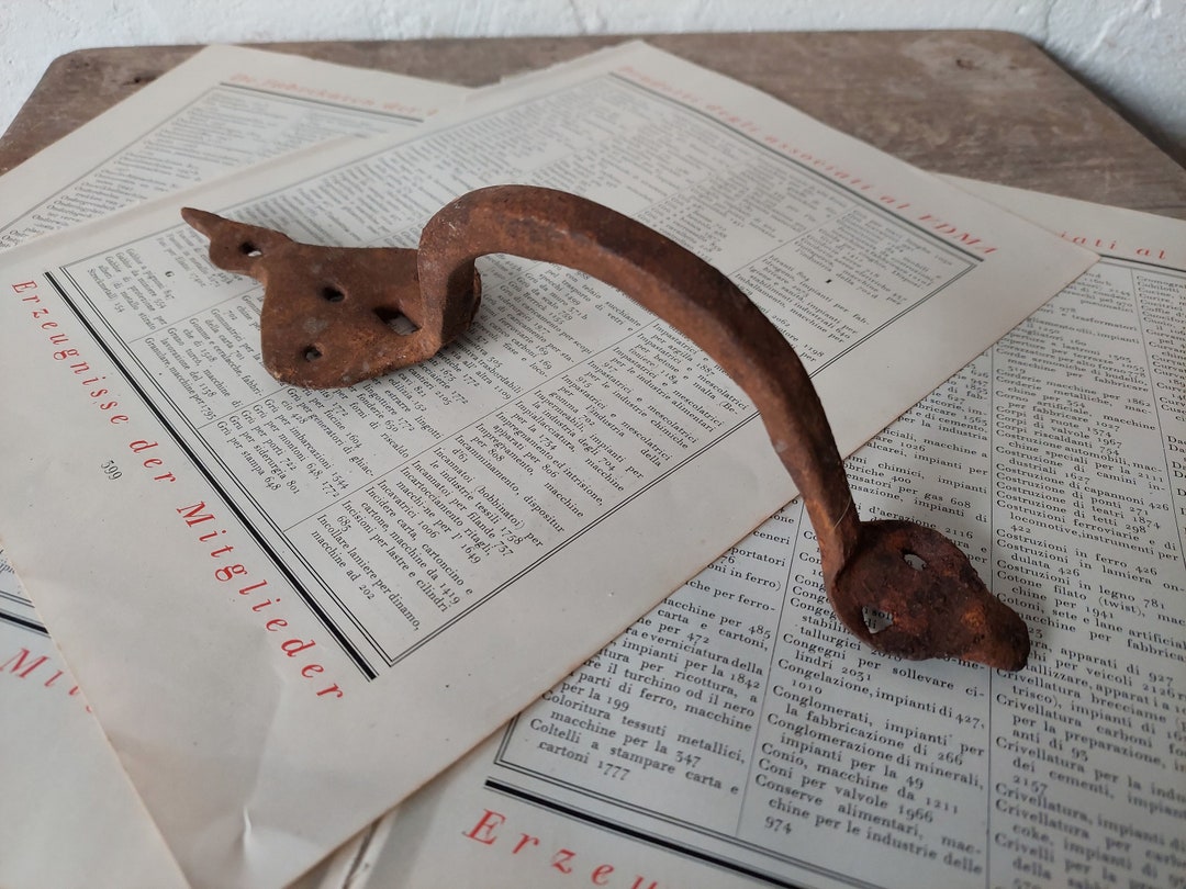 Antique Handmade Door Handle Old Tumb Latch Handle Old Iron Metal Door ...