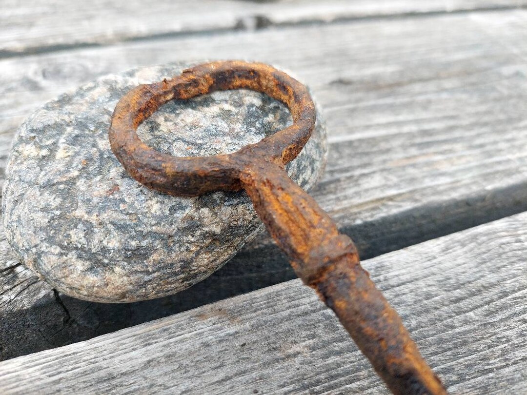 Large Antique Metal Skeleton Key Huge Key Big Authentic Vintage Key ...