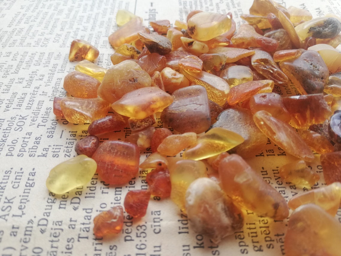 Yellow Baltic Amber Pieces for Crafts Polished Amber Real | Etsy