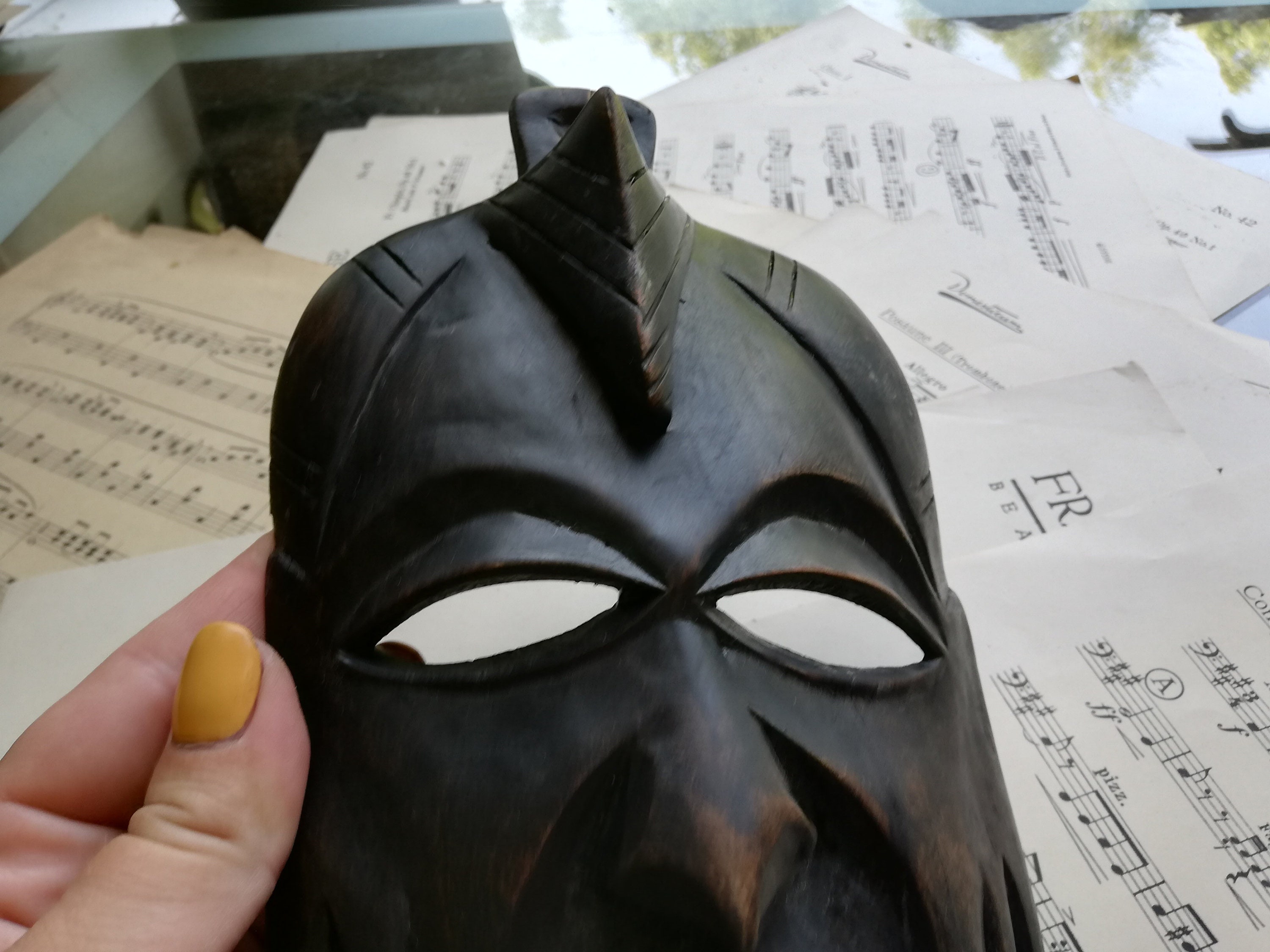 Scary mask Wooden Tribal face mask wall decor large primitive | Etsy