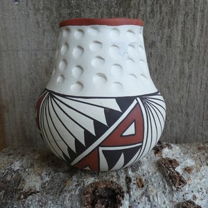 Vintage Acoma Pueblo Pot Native American Pottery Signed Southwestern ...