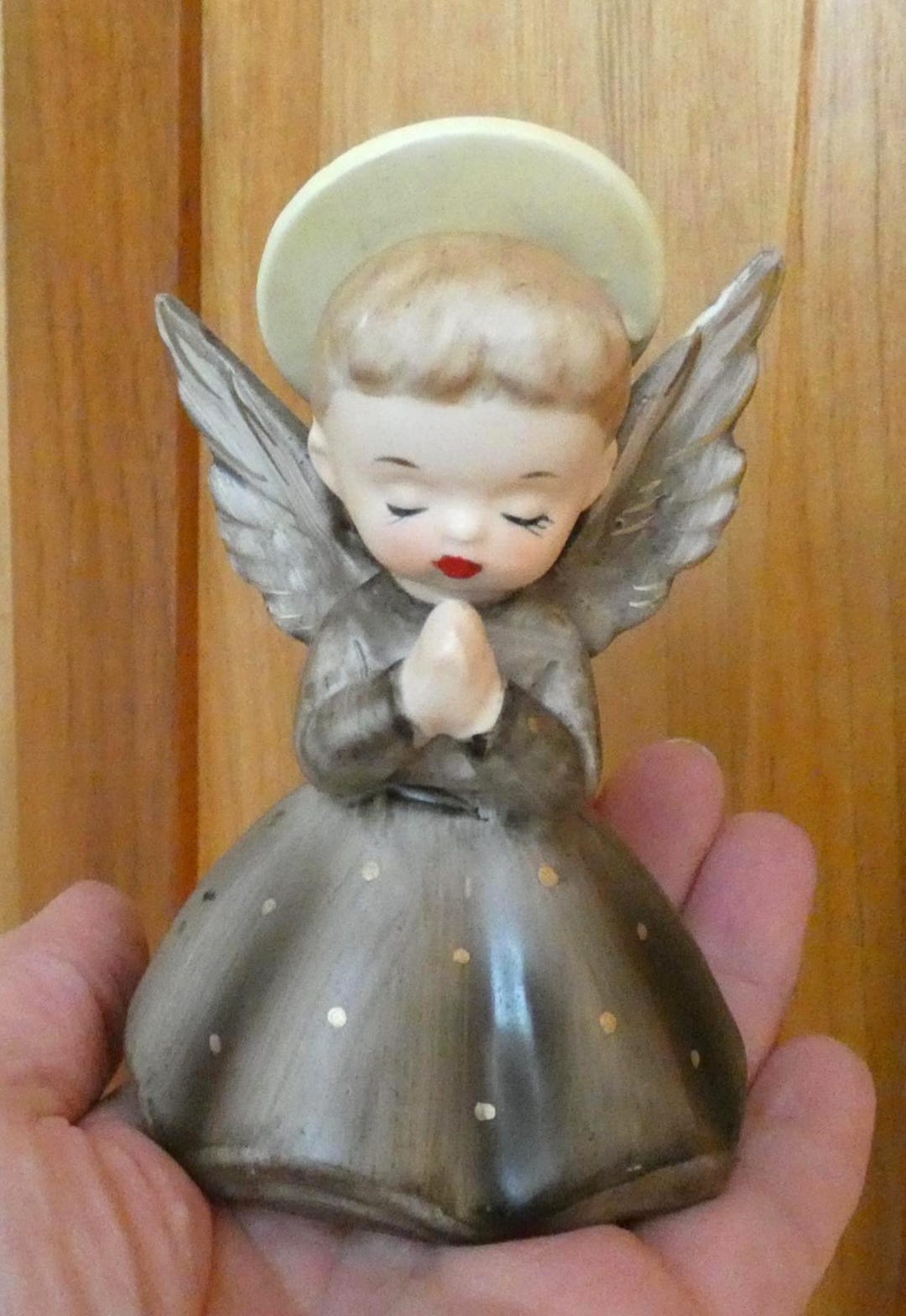 Vintage Napcoware Angel Figurine Praying With Halo Porcelain Japan MCM ...