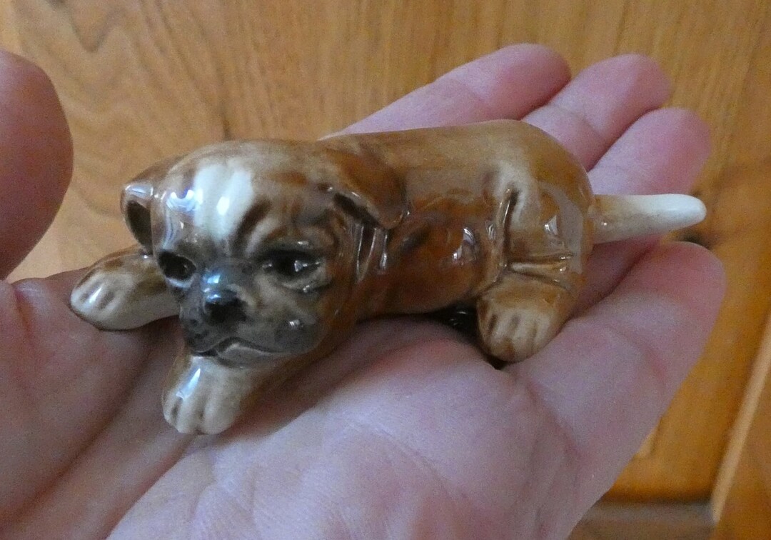 Sweet Vintage Goebel Dog Resting Puppy Porcelain Figurine 1970's ...