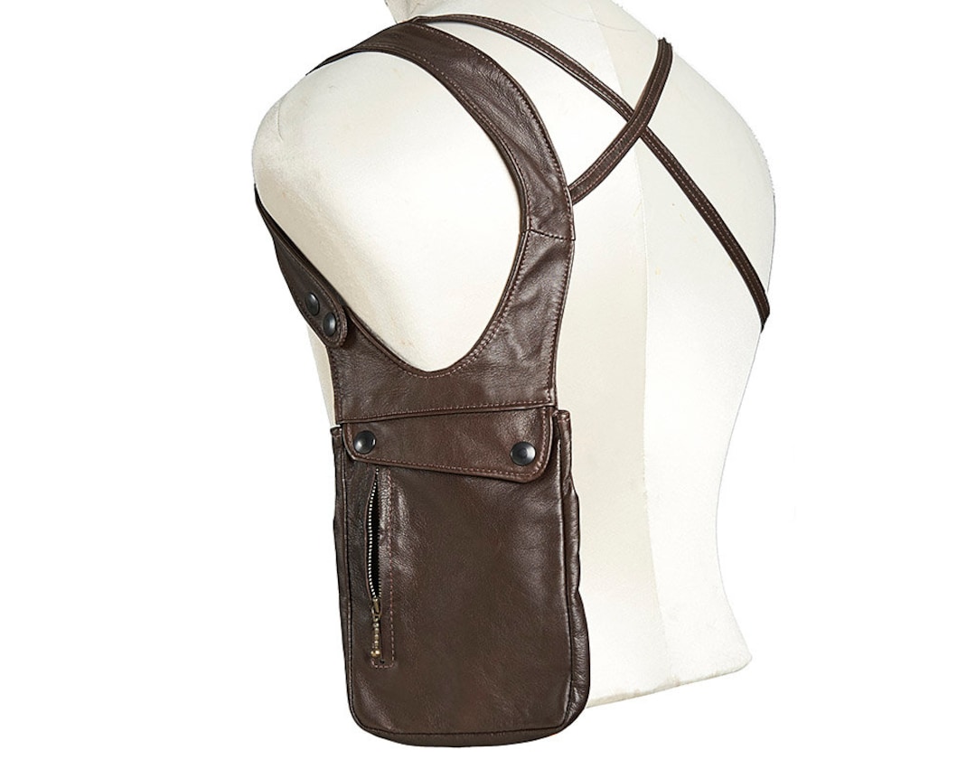 Leather Travel Holster, Travel Wallet, Underarm Passport Pouch ...