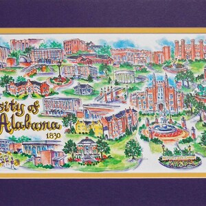 UNIVERSITY of NORTH ALABAMA lions Pen and Ink - Etsy