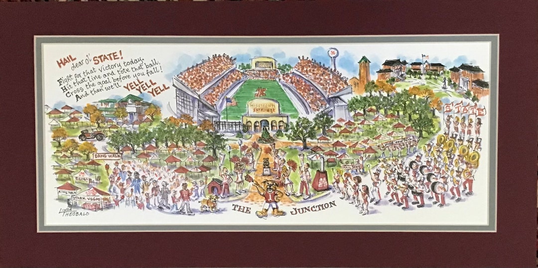 Mississippi State University Game Day the Junction Pen and Ink ...