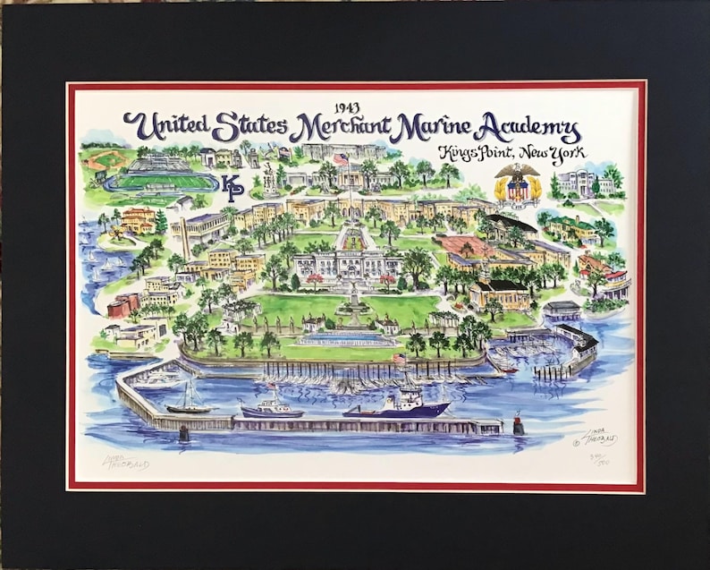 US Merchant Marine Academy Kings Point NY, Signed and Numbered ...