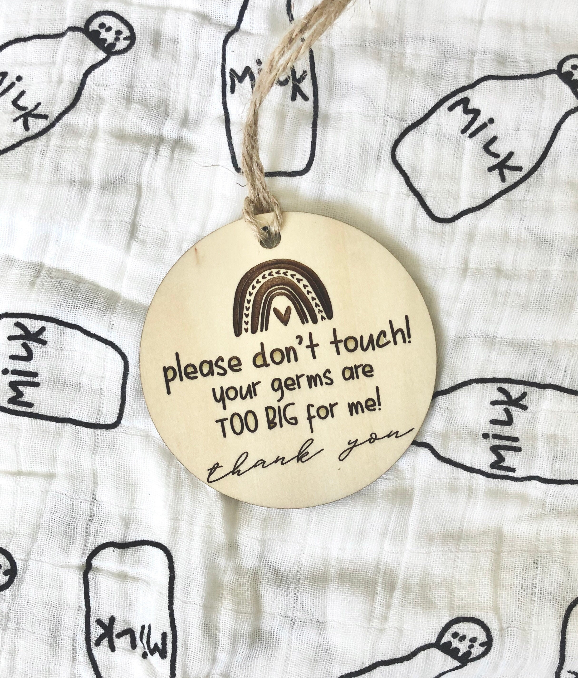 Do Not Touch Baby Car Seat Tag - Your Germs Are Too Big for Me Stroller ...