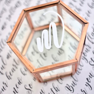 Small Ring Box, Glass Box With Initial, Custom Jewelry Box, Bridesmaid ...
