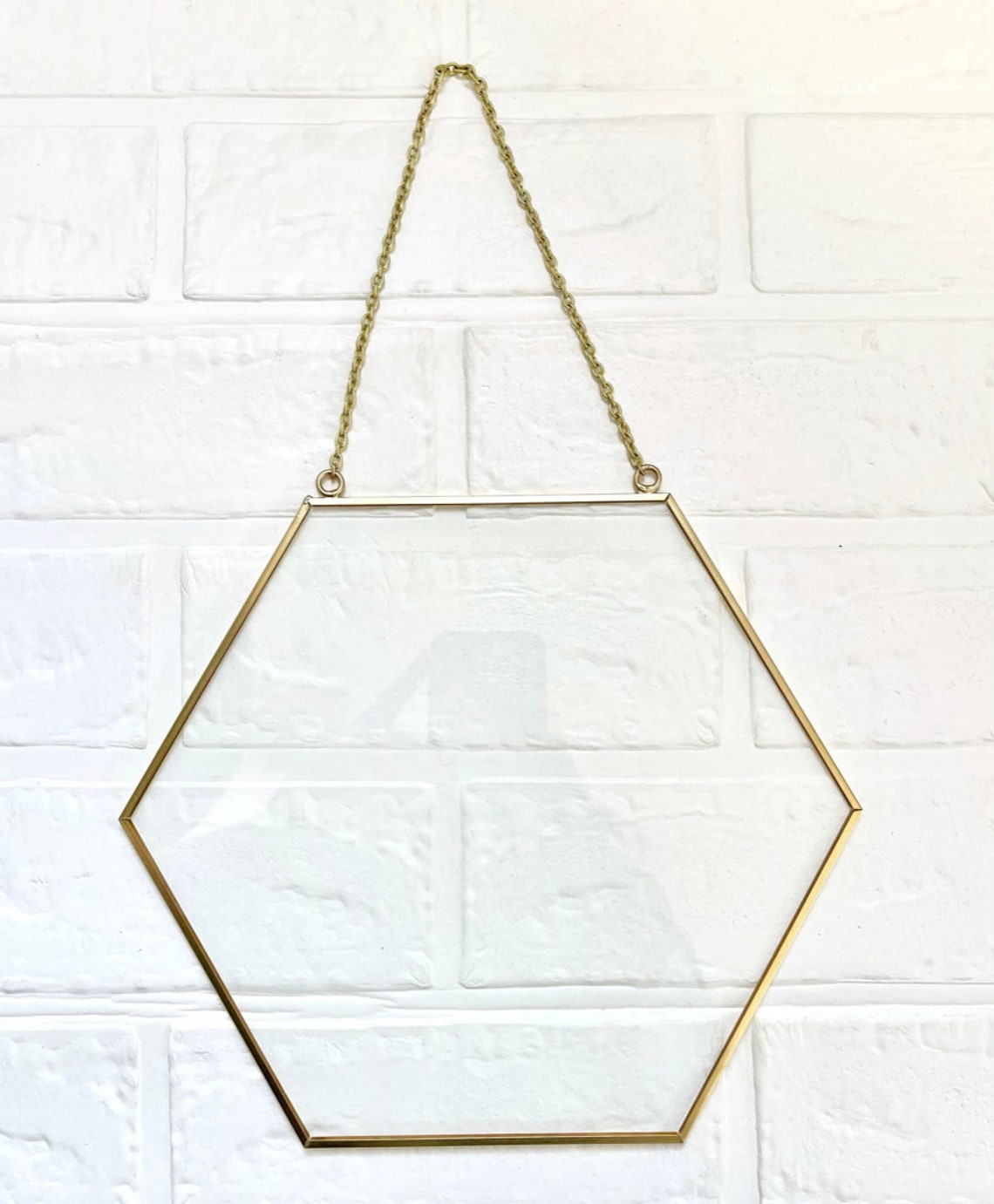 BLANK Glass Hexagon Sign, Blank Glass Sign, Glass Wall Hanging ...