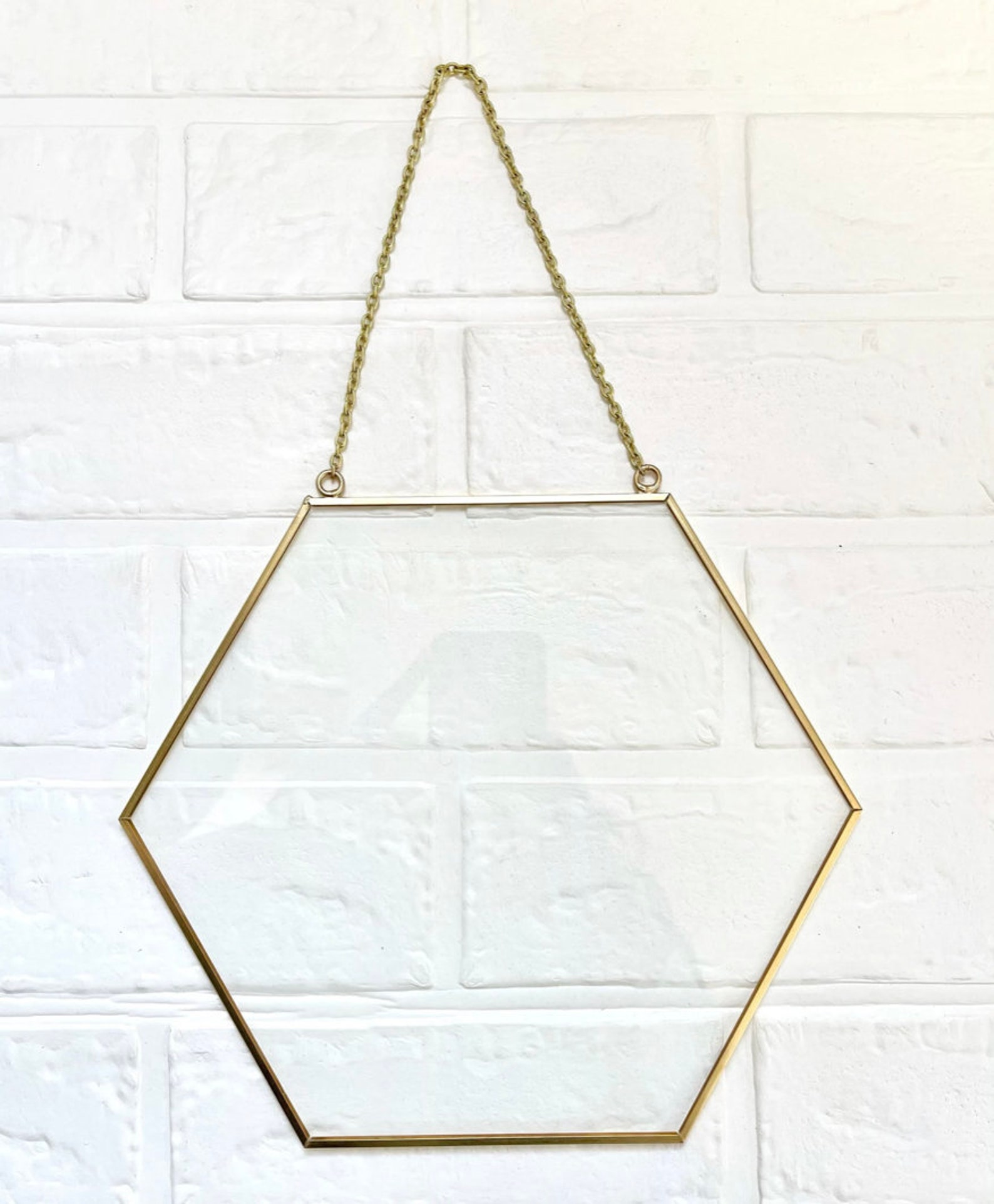 BLANK Glass Hexagon Sign, Blank Glass Sign, Glass Wall Hanging ...