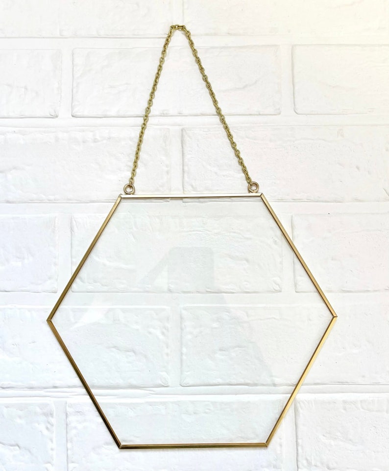 BLANK Glass Hexagon Sign, Blank Glass Sign, Glass Wall Hanging ...