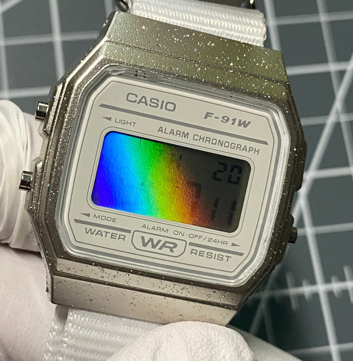 Casio F-91W Holographic Screen Foil - Etsy
