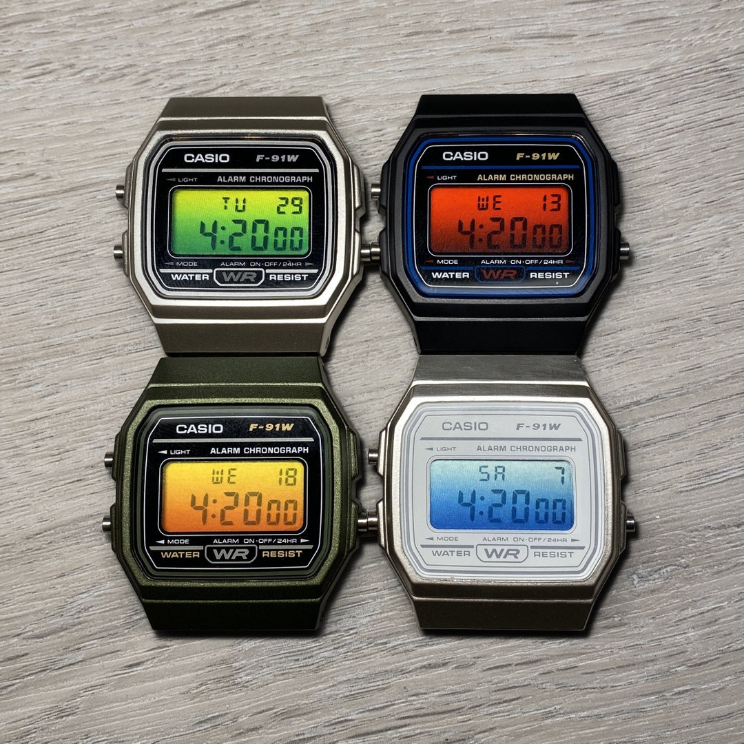 Casio F-91W Monochrome Gradient Filter Screen - Etsy